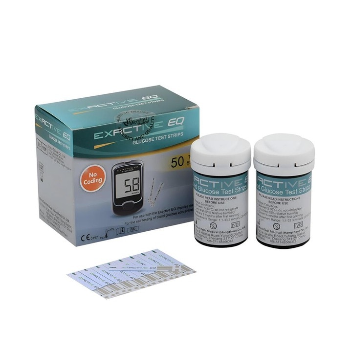 Set 50 benzi de testare si 50 de ace, consumabile Glucomeru EXACTIVE EQ ...