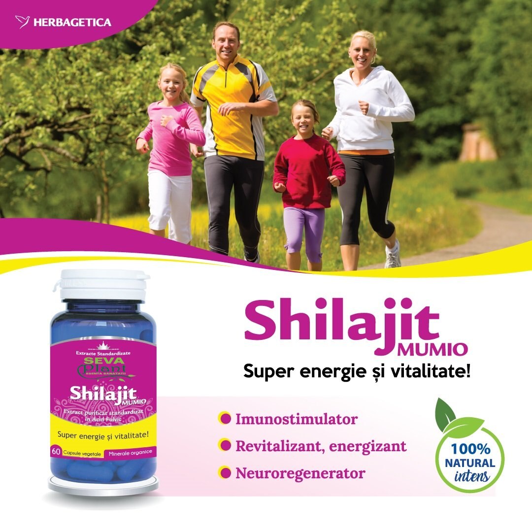 Supliment Shilajit (Mumio) 450mg extract purificat standardizat in Acid ...