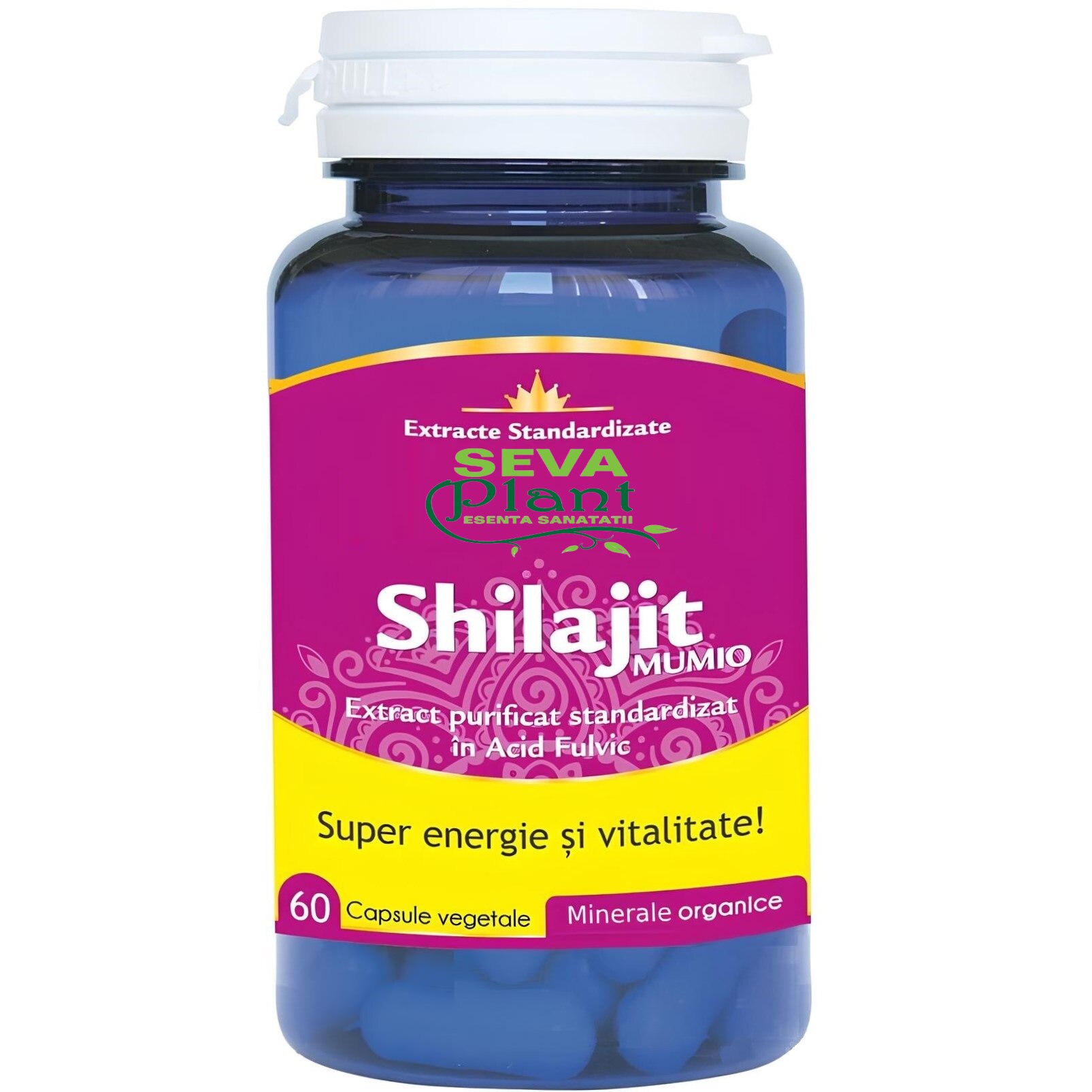 Supliment Shilajit (Mumio) 450mg extract purificat standardizat in Acid ...