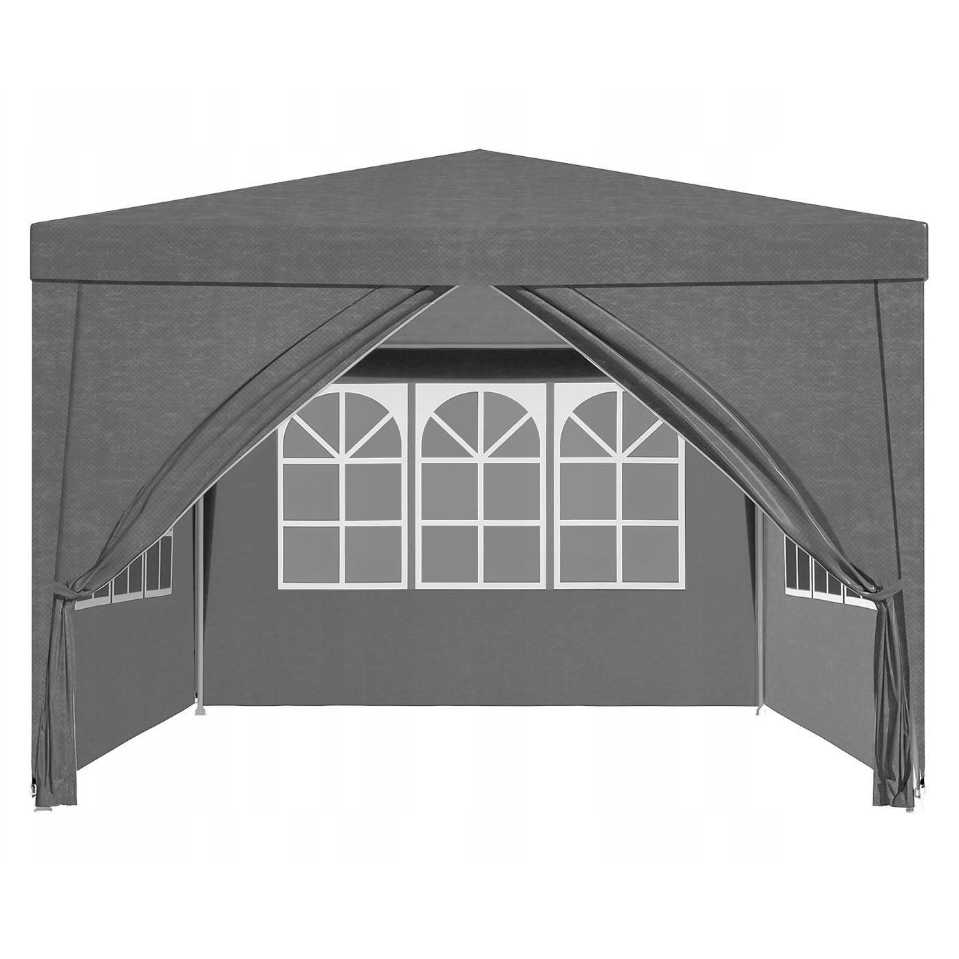 Cort pavilion de gradina, 300x300 cm, cu 4 pereti laterali cu ferestre ...