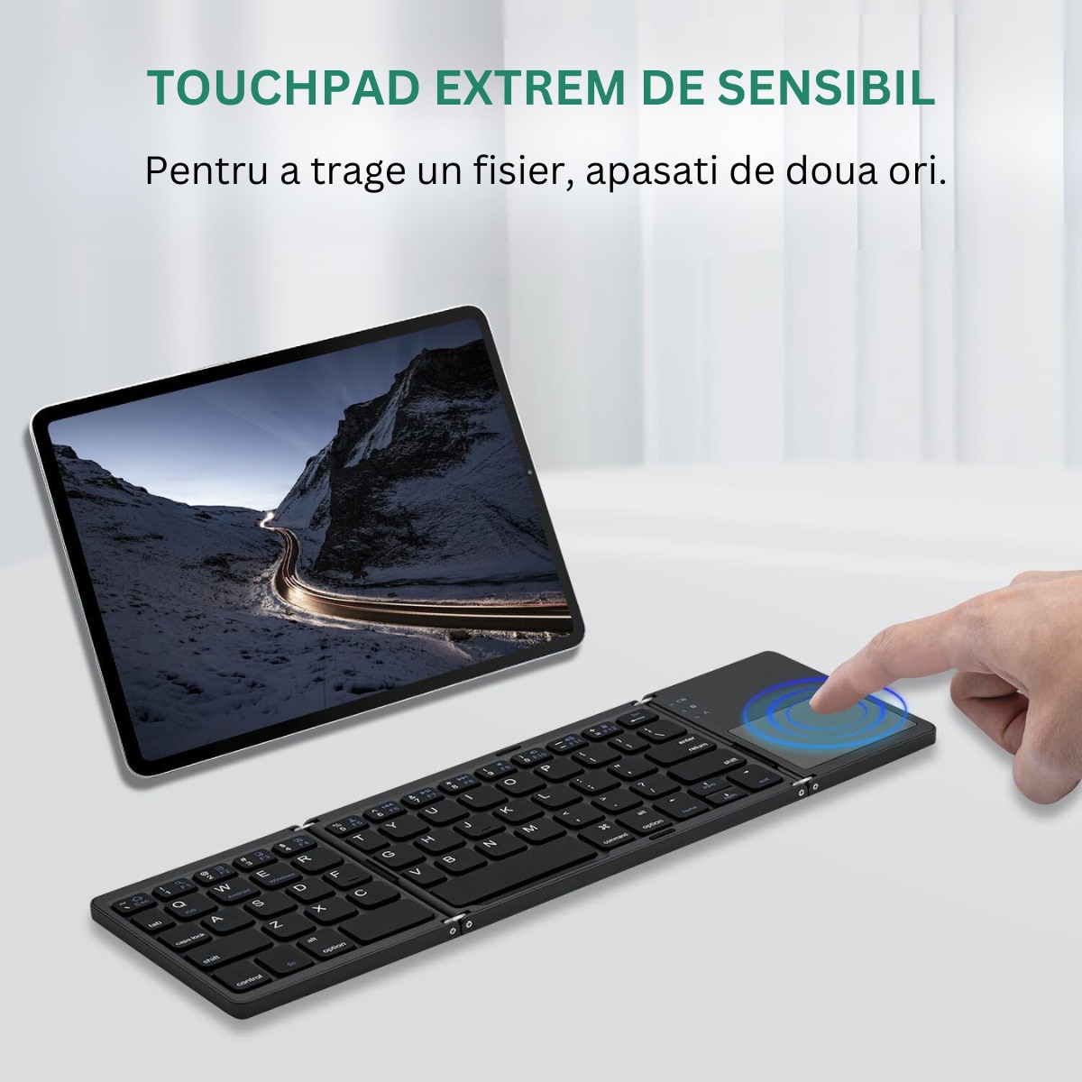 Tastatura pliabila Bluetooth Dasbo®, Portabila si ultra-subtire ...