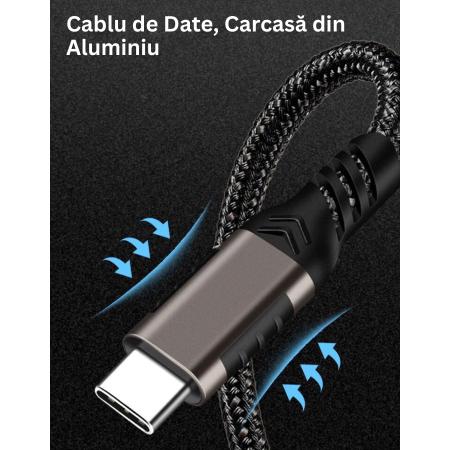 Cablu USB 3.0, AHA PRINT®, transfer date 10Gbps & AndroidAuto ...