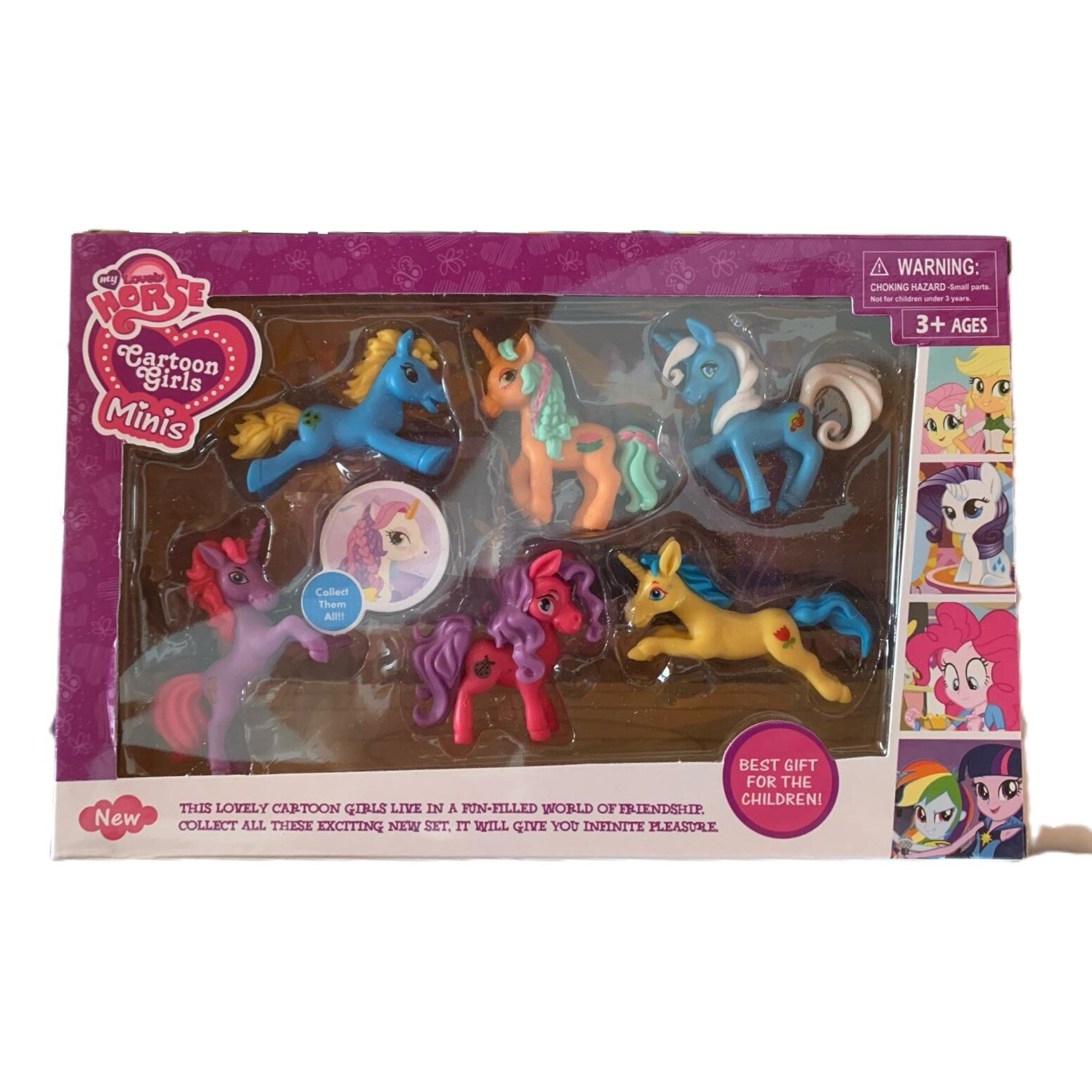 Set 6 figurine ponei, multicolor, 3 ani, 5 cm - eMAG.ro