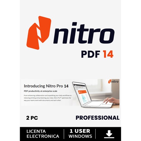 Licenta Electronica Nitro PDF 14 Professional 2 Dispozitive - eMAG.ro