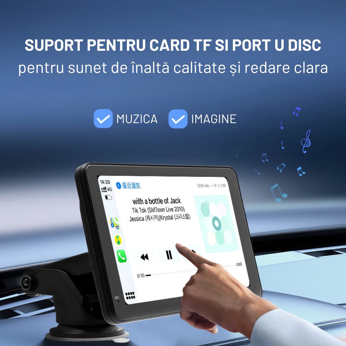 Navigatie Auto universala cu display 7 inch cu Touch screen Dasbo ...
