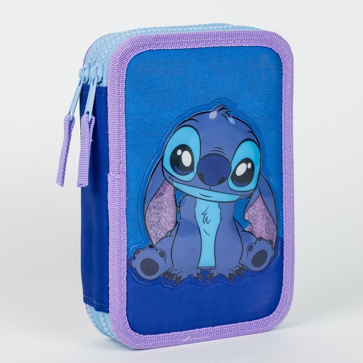 Penar echipat 29 piese, 2 compartimente, Lilo & Stitch 3D Bleumarin ...