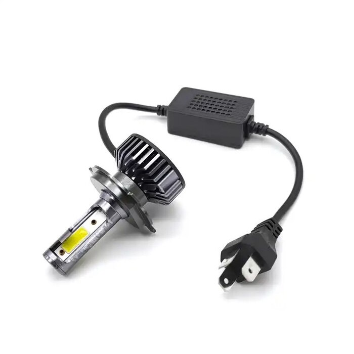 Set 2 Becuri auto H4, LED COB S, 2 faze, 100W, canbus, 6000K - eMAG.ro