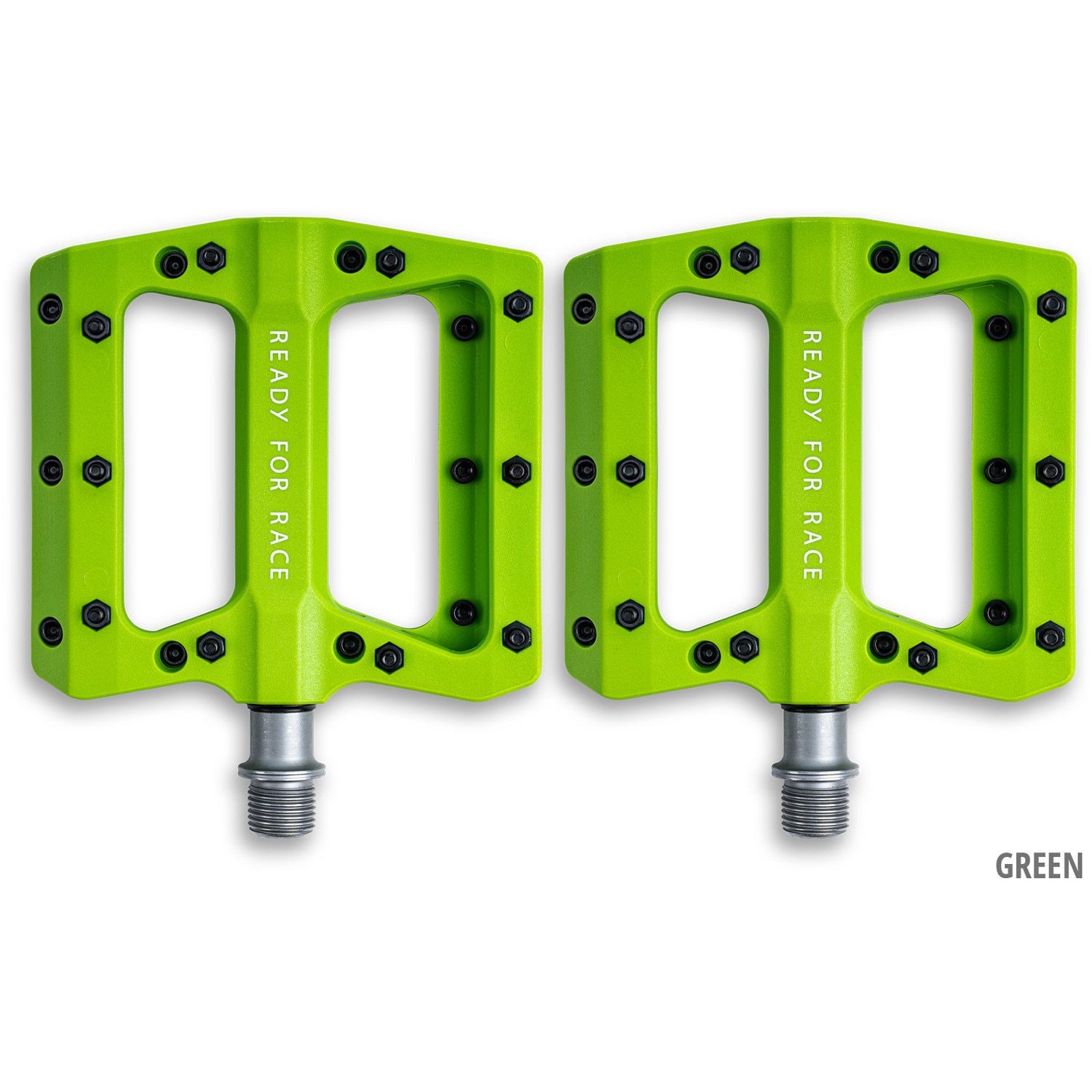 Pedale CUBE RFR FLAT ETP din termoplastic, 2 bucati, verde - eMAG.ro