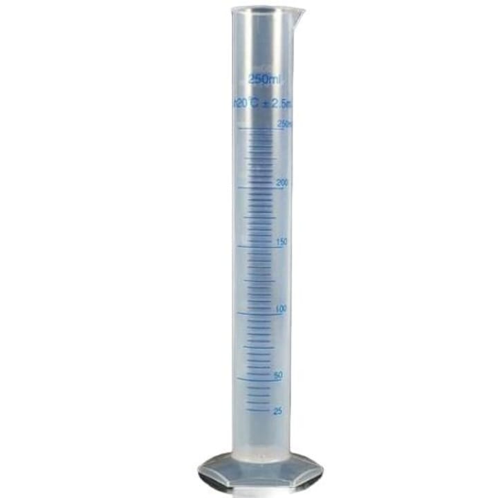 Cilindru gradat, QttvbTna, 250ml, plastic, transparent - eMAG.ro