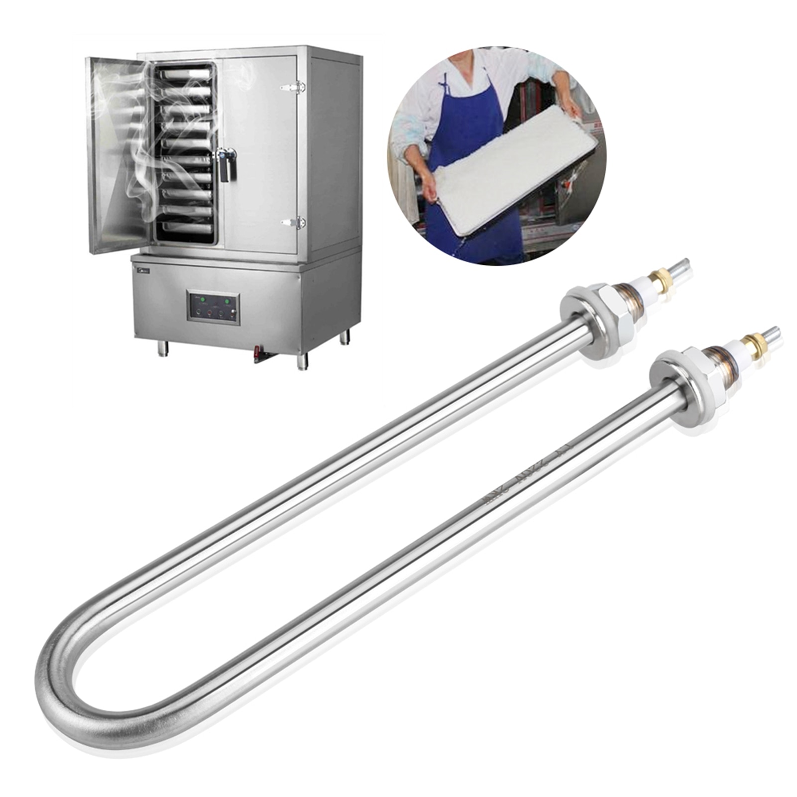 Rezistenta electrica pentru incalzire apa QttvbTna, inox, 2KW, 220V ...