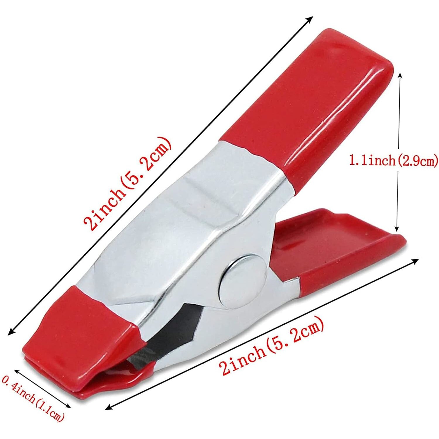 Set 20 clipsuri metalice, QttvbTna, 2 inch, argintiu/rosu - eMAG.ro