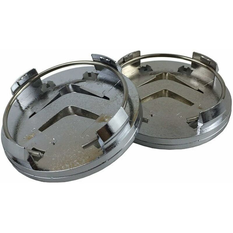 Set capace roti, QttvbTna, ABS, Compatibil cu Citroen, 60 mm, Argintiu ...
