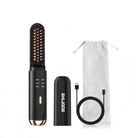 Elektromos szakáll- és hajvasaló, SHIJOOE, 3 hőmérséklet-beállítás, ionos technológia, gyors ...