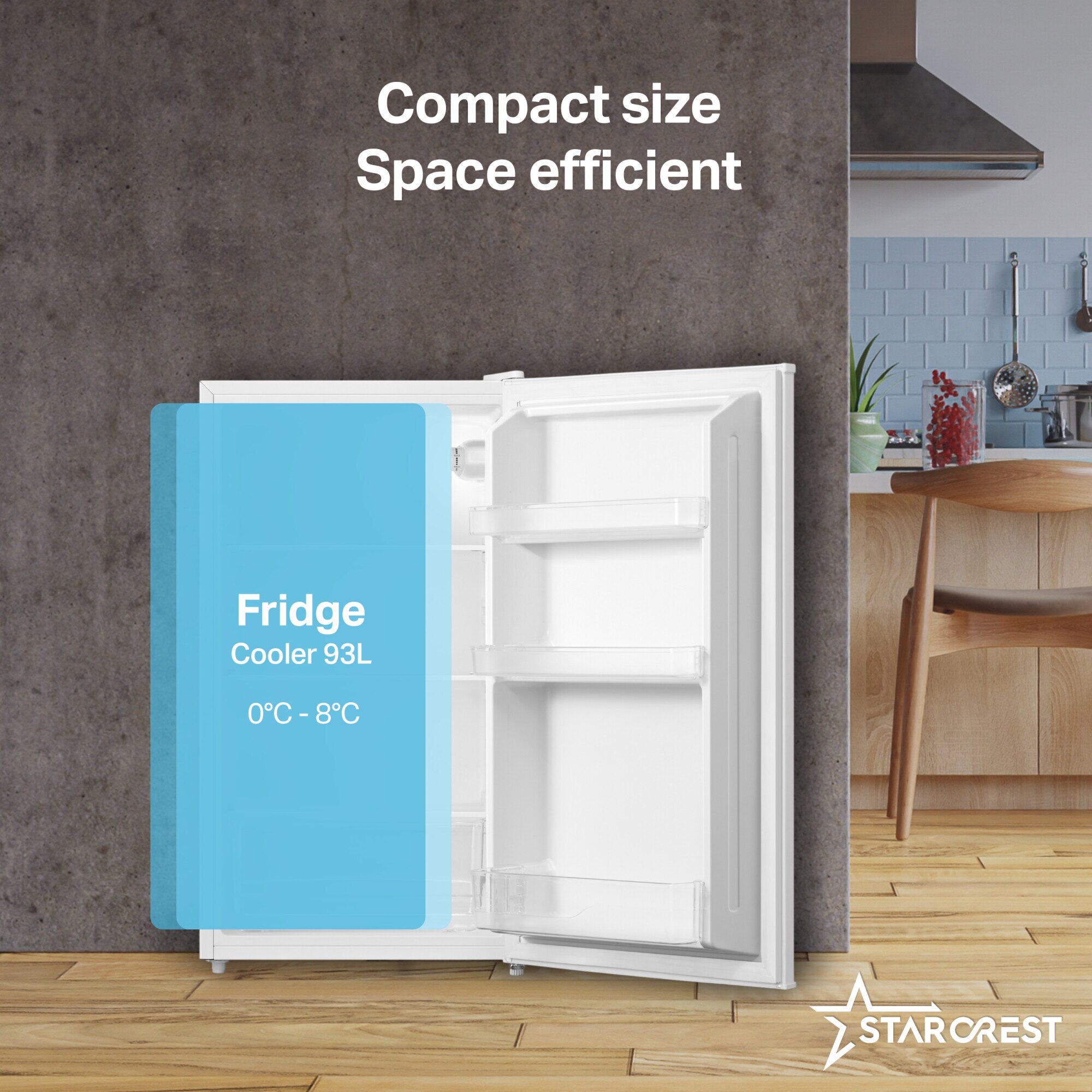 Хладилник с една врата STARCREST SFL-930WHT, Клас E, Капацитет 93L ...