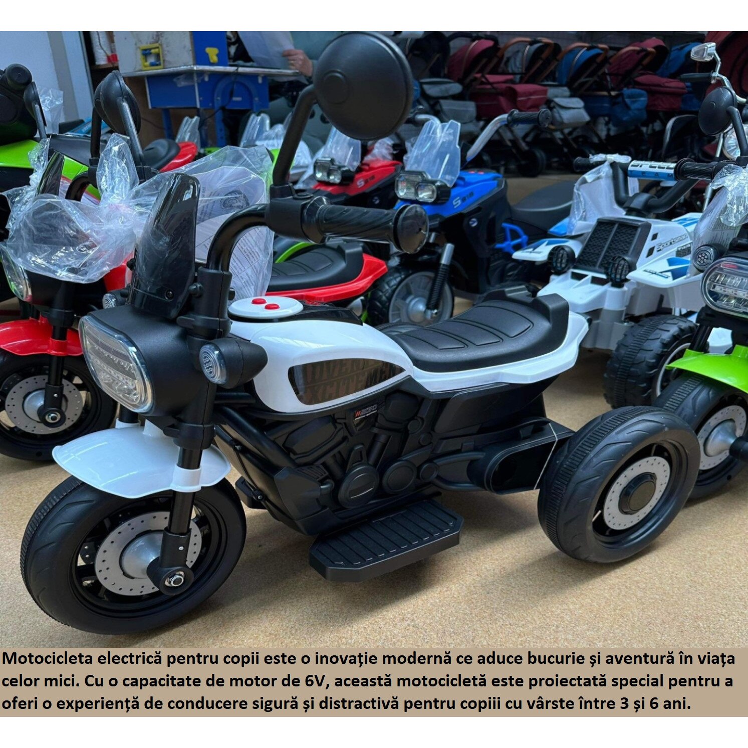 Motocicleta Electrica Pentru Copii, Capacitate Motor 6V, Functie ...