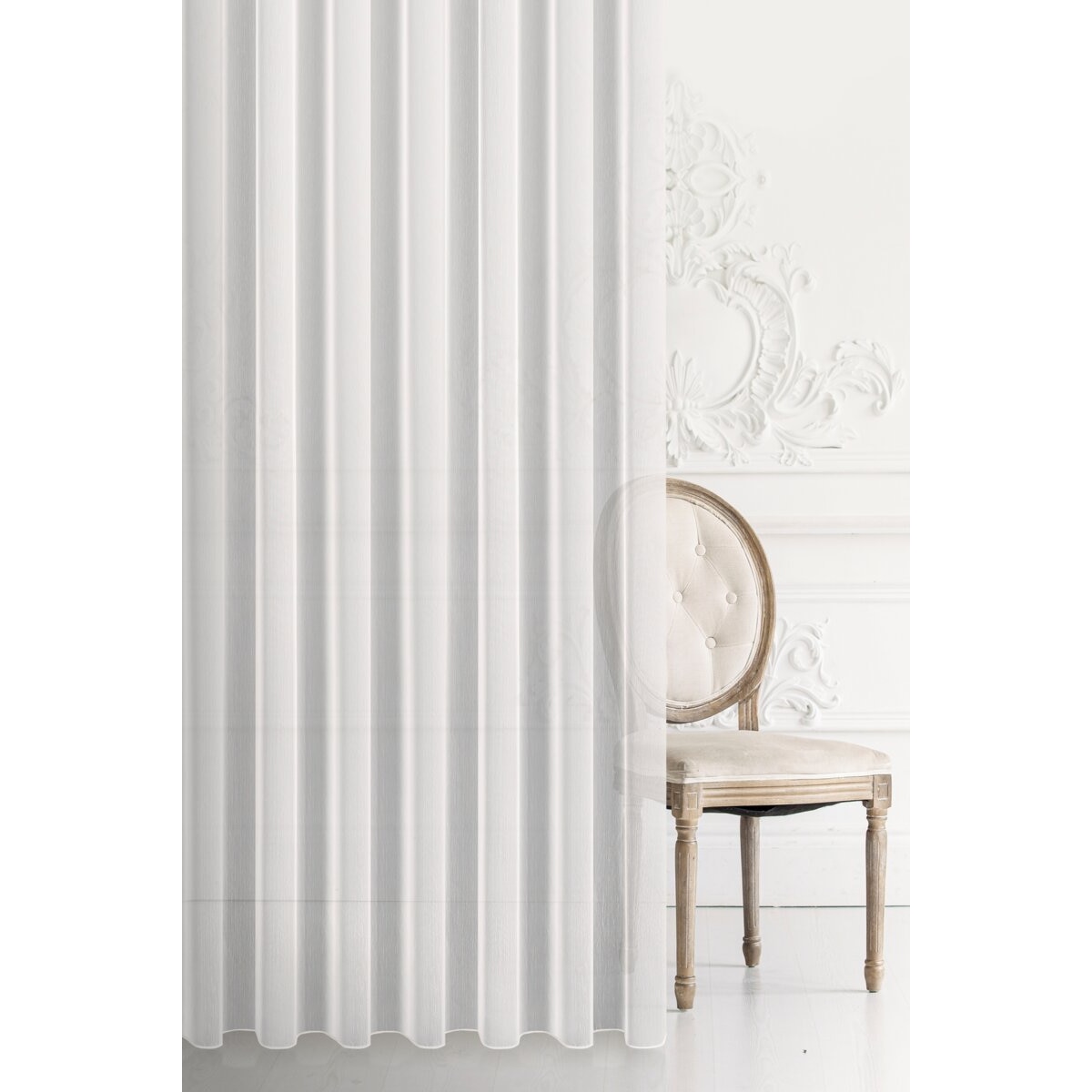 Perdea Din Bambus cu inele, Alb, 300 X 250 Cm - eMAG.ro