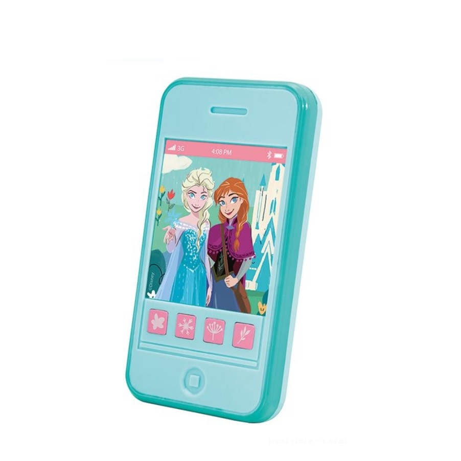 Telefon de jucarie Frozen 2, Elsa si Ana, cu sunete, Plastic, Albastru ...