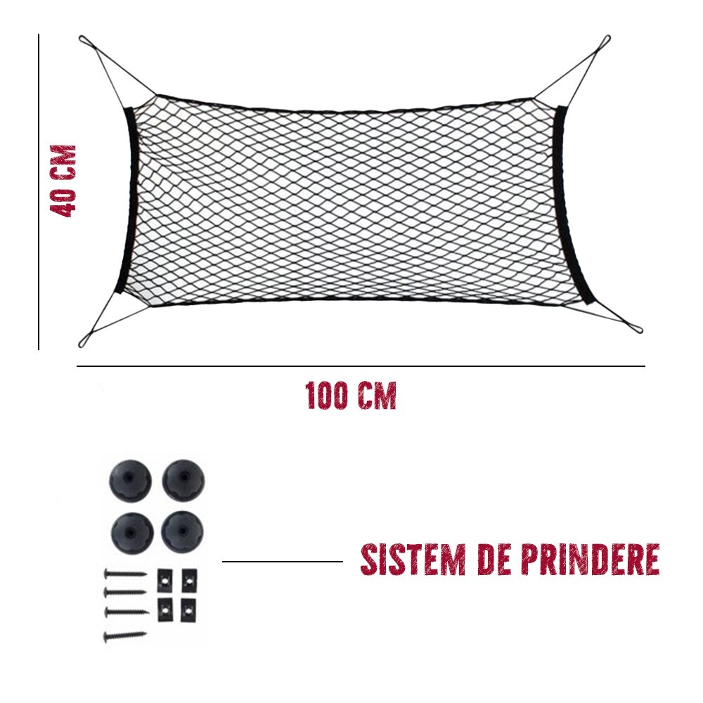 Plasa auto FONIX, Universala, Multifunctionala, Rezistenta, Negru - eMAG.ro