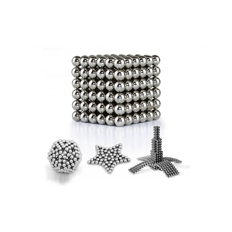Set 216 bile magnetice antistres DARO®, 14ani+, 8mm, argintiu - eMAG.ro