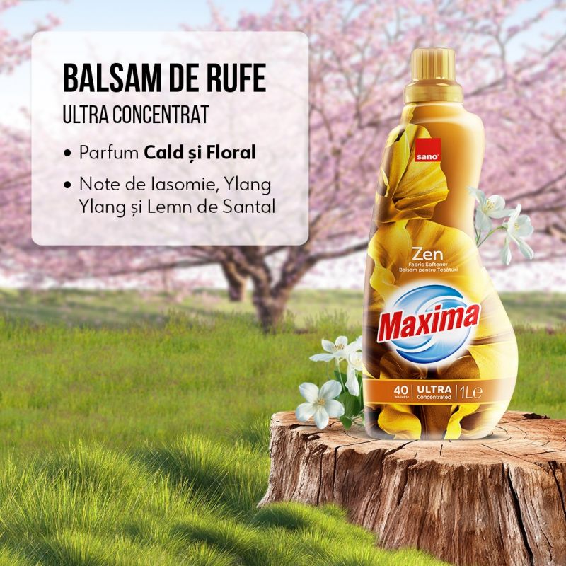 Balsam de rufe, Sano Maxima Zen 1L, 40 spalari - eMAG.ro