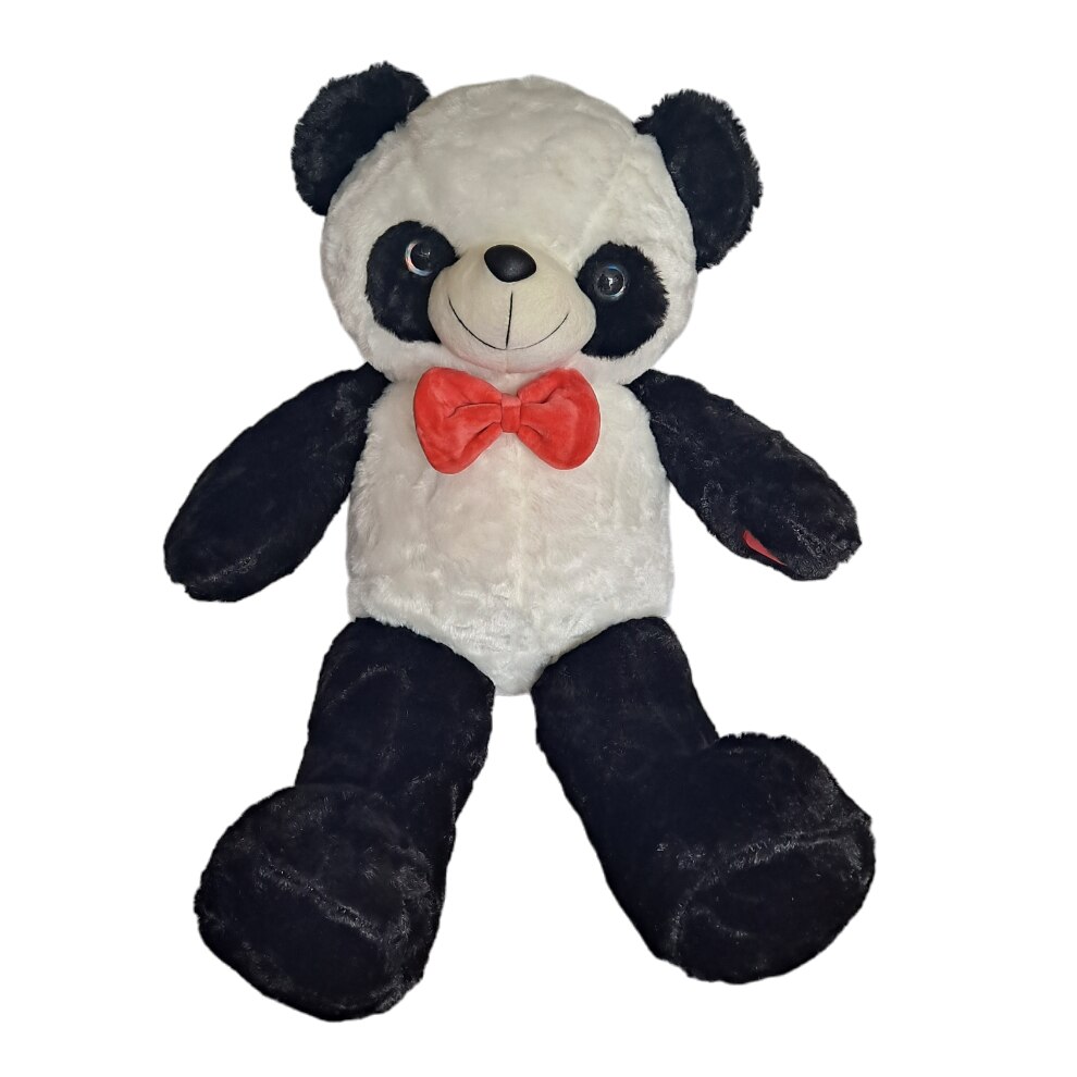 Urs Panda din plus cu papion rosu, 55 cm, Toyska® - eMAG.ro