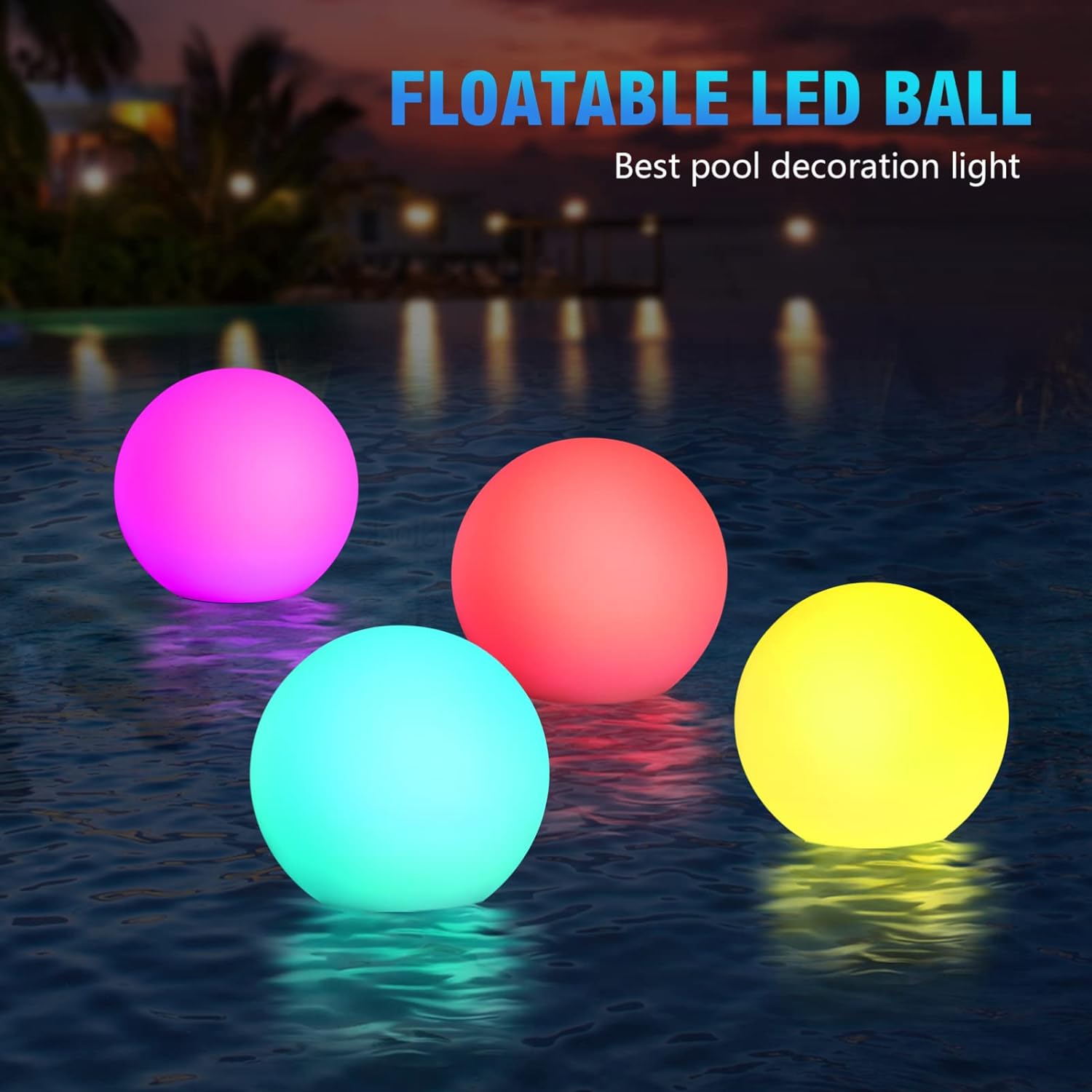 Minge cu lumini LED pentru piscina, 16 culori, Pool Glo - eMAG.ro