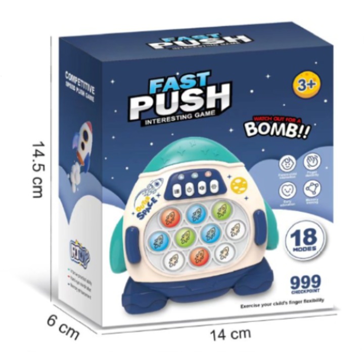 Jucarie interactiva copii, Plastic, 3ani+, Stil racheta - eMAG.ro