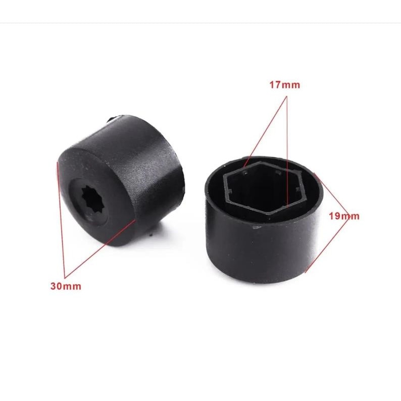 Set 20 capace roti si cheie demontare, compatibil VW/Audi/Skoda, negru ...