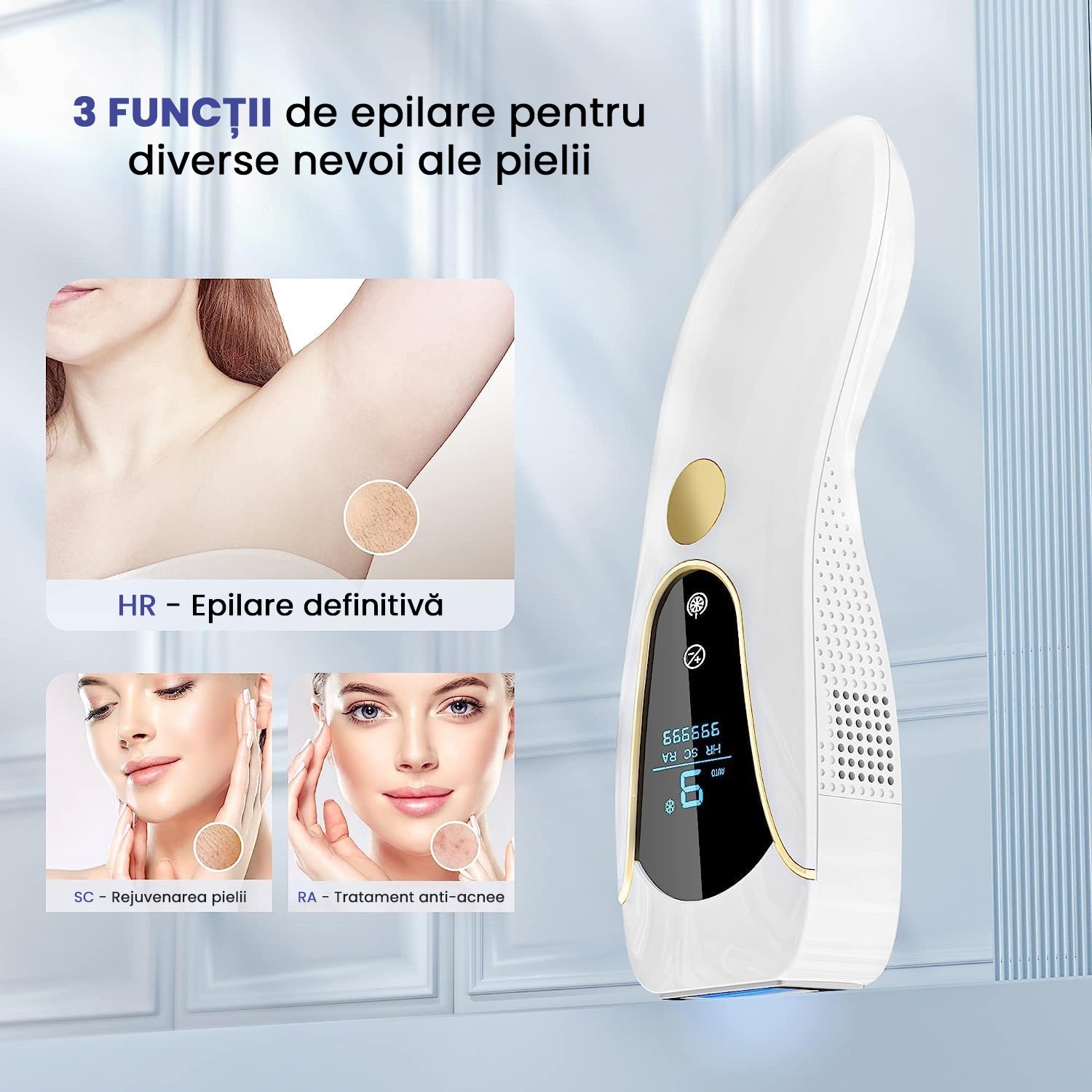 Epilator IPL Xenomo® SHINE PRO, Pentru epilare definitiva fara durere ...