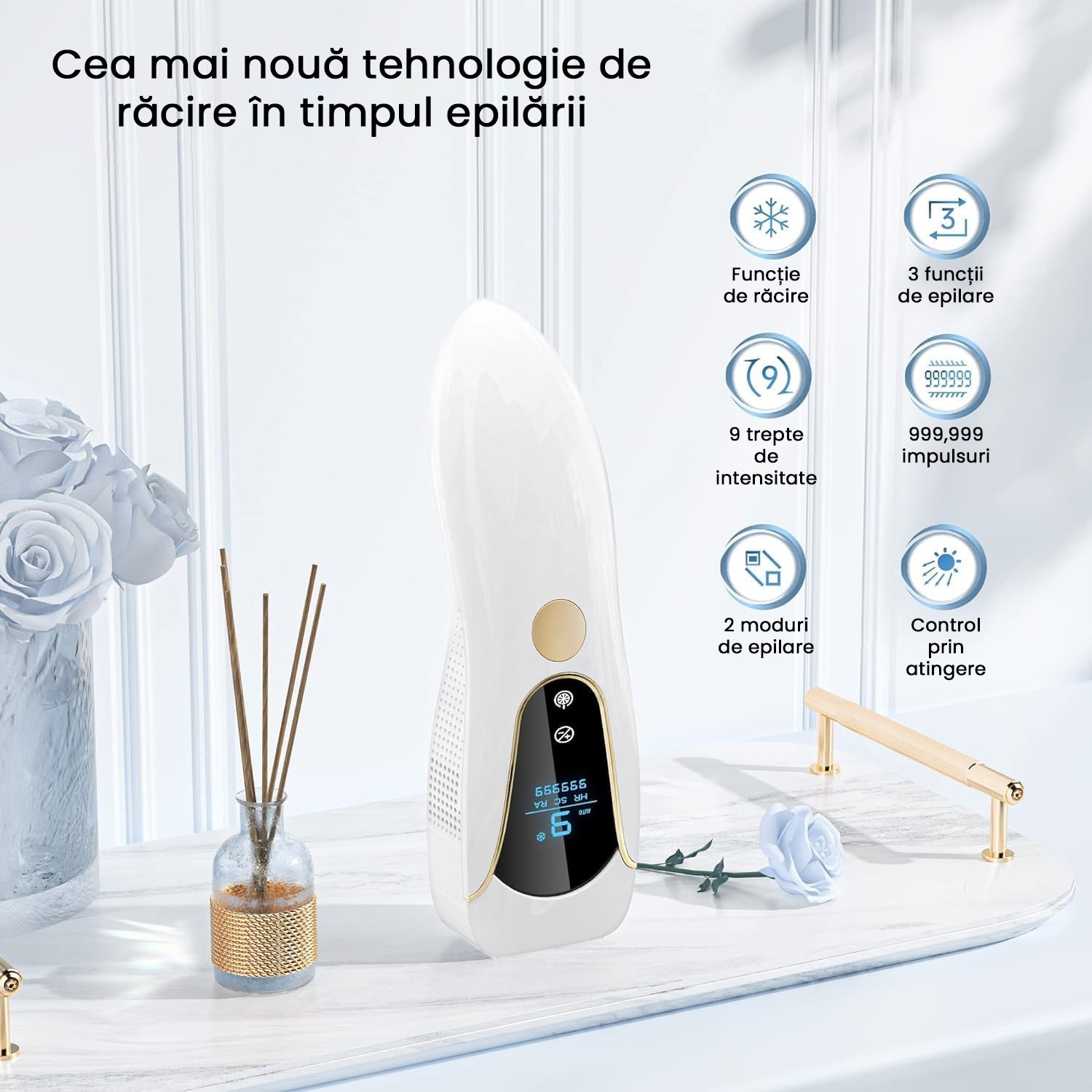 Epilator IPL Xenomo® SHINE PRO, Pentru epilare definitiva fara durere ...