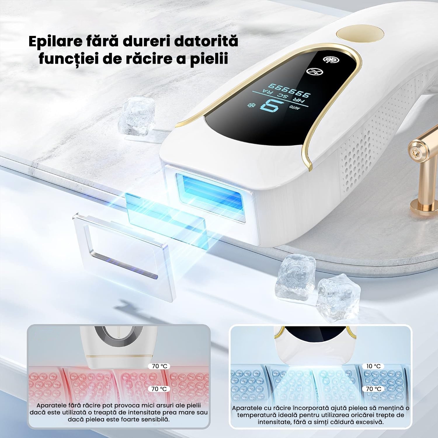 Epilator IPL Xenomo® SHINE PRO, Pentru epilare definitiva fara durere ...