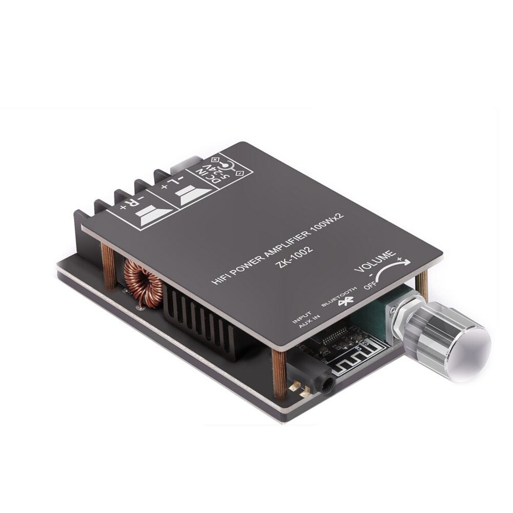 Modul amplificator digital Bluetooth, Wuzhi Audio, 2x100W, filtru LC ...