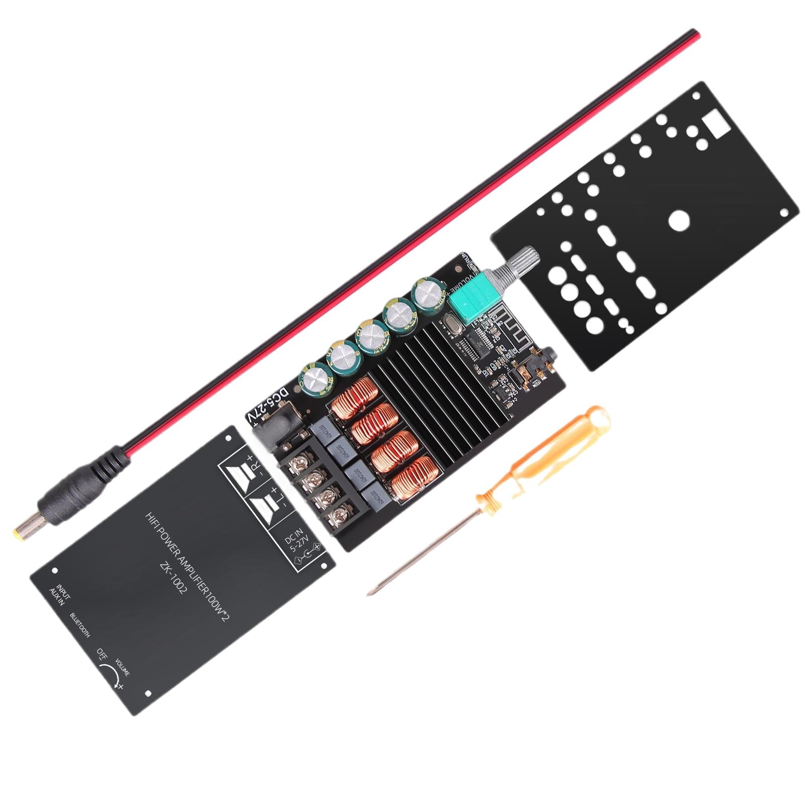 Modul amplificator digital Bluetooth, Wuzhi Audio, 2x100W, filtru LC ...