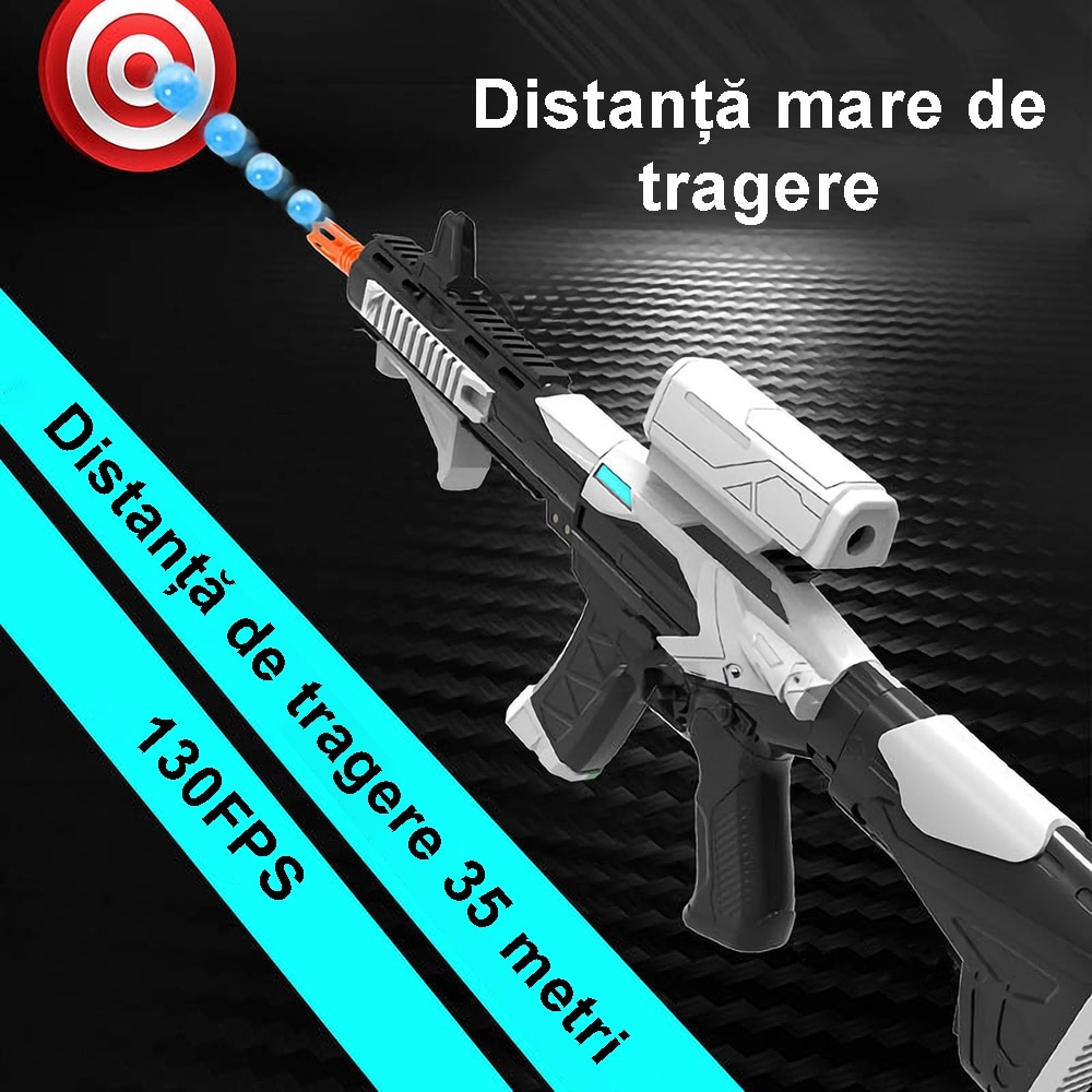Pusca de Jucarie Ultrarealista cu 5000 Bile din Gel 7-8 Mm model M416, 2 moduri de tragere ...