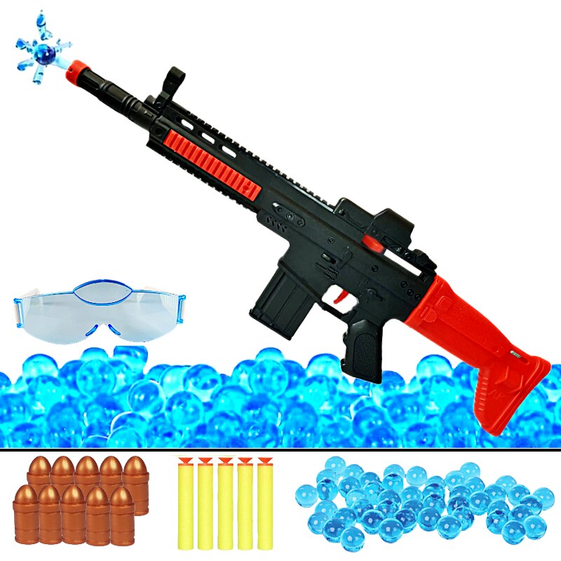 Pusca Mitraliera Elita de Jucarie 3 in 1 cu 200 Bile Gel de Apa ...