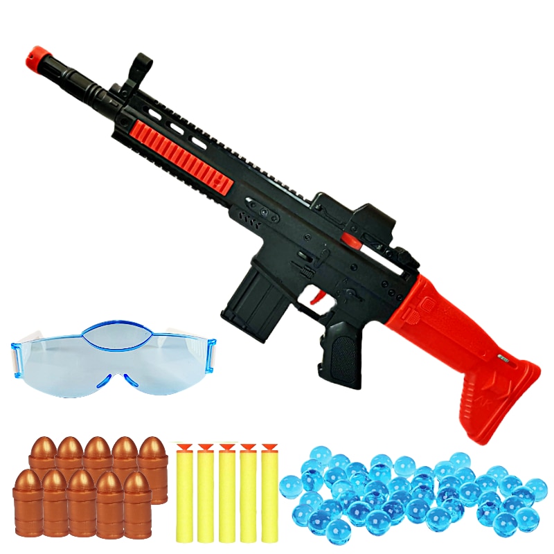 Pusca Mitraliera Elita de Jucarie 3 in 1 cu 200 Bile Gel de Apa ...