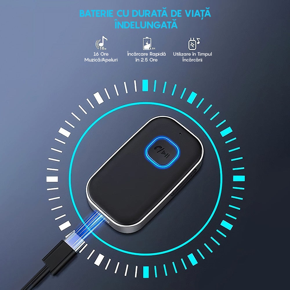 Adaptor Bluetooth 5.4 LAGATO®, Receiver Audio AUX 3.5mm, Jack 3.5mm ...