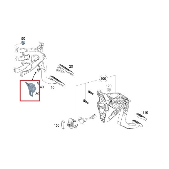 Suport pedala frana Mercedes, Sprinter 907/910, A9102920100 - eMAG.ro