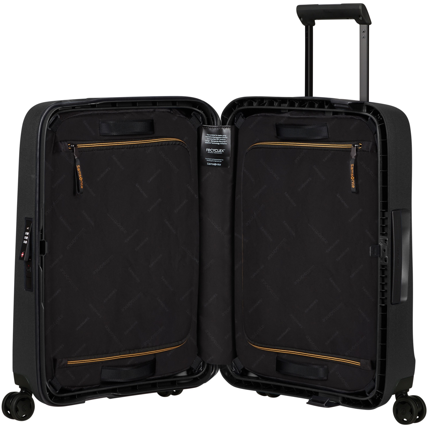 Troler cabina Samsonite Essens Spinner, 55x40x20 cm, 39 litri, graphite ...