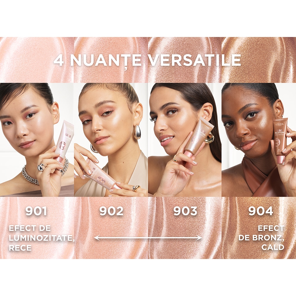 Lotiune iluminatoare L'Oreal Paris Lumi Glotion 904 Deep Light, 40 ml ...