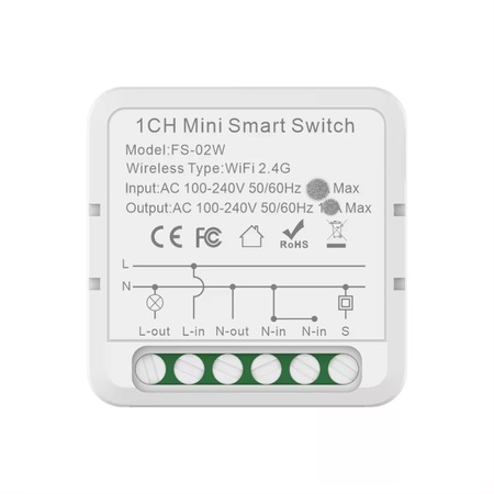 Mini Releu 1 Canal inteligent Wi-Fi cu Monitorizare Consum, programabil ...