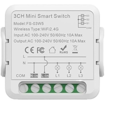 Mini Releu 3 Canale inteligent Wi-Fi cu Monitorizare Consum ...