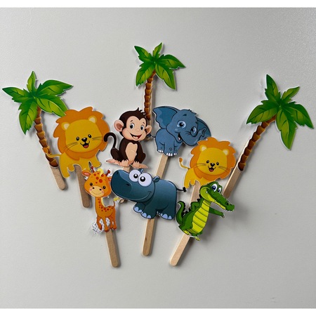 Set toppere tort, JUNGLE, 10 figurine, carton - eMAG.ro