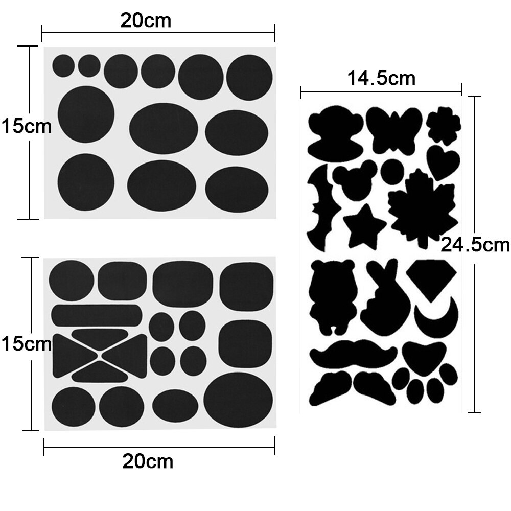 Set 8 petice imbracaminte, QttvbTna, Autoadezive, Nylon, Negru, 20x10cm ...