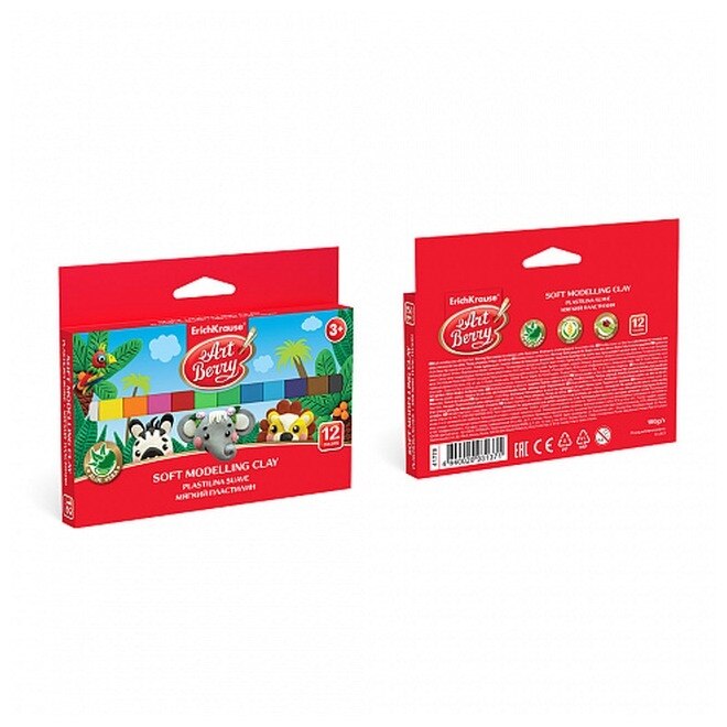 Pasta de modelat cu Aloe Vera 180g, 12 culori - eMAG.ro