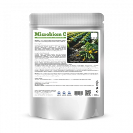 Fertilizant ce transforma solul in cernoziom, Microbiom C, 500 g - eMAG.ro