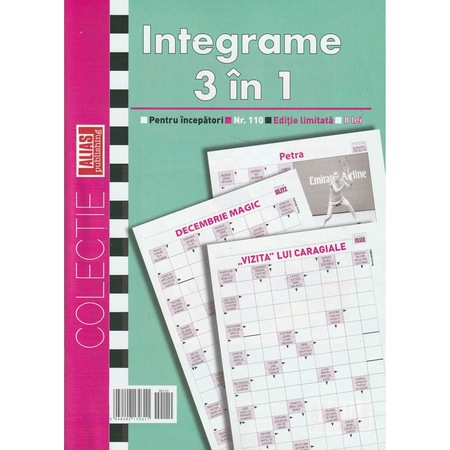 Integrame 3 in 1 numarul 110 (integrama blitz, integrama fulger ...