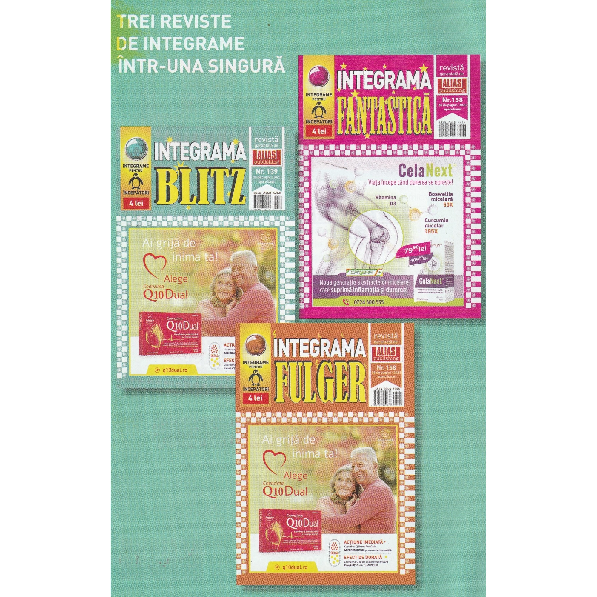 Integrame 3 in 1 numarul 110 (integrama blitz, integrama fulger ...