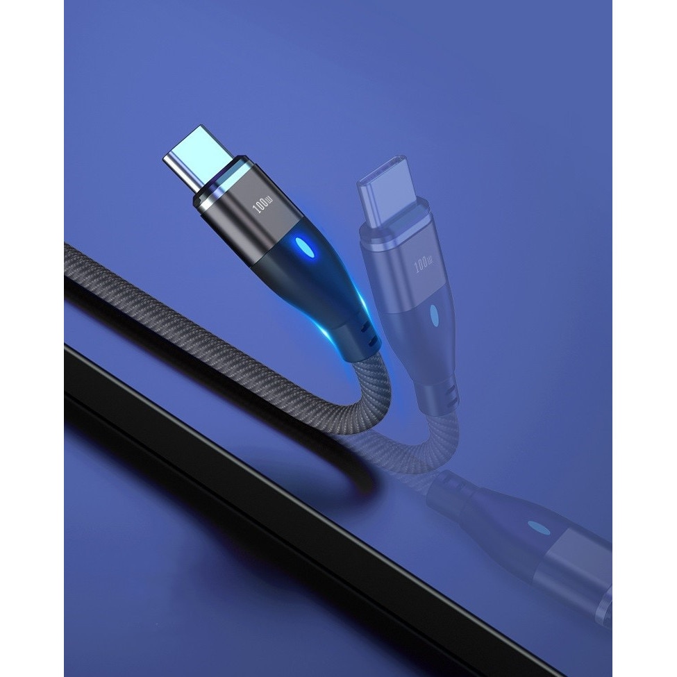 Кабел за данни и бързо зареждане, Chigoods, 6 в 1, QC 3.0, 100 W, 1,8 м ...