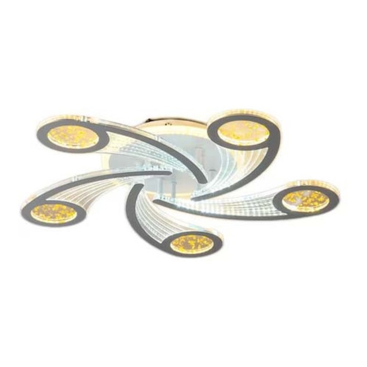 Lustra LED cu telecomanda L8916/5RGB lumina calda, rece lumina naturala ...